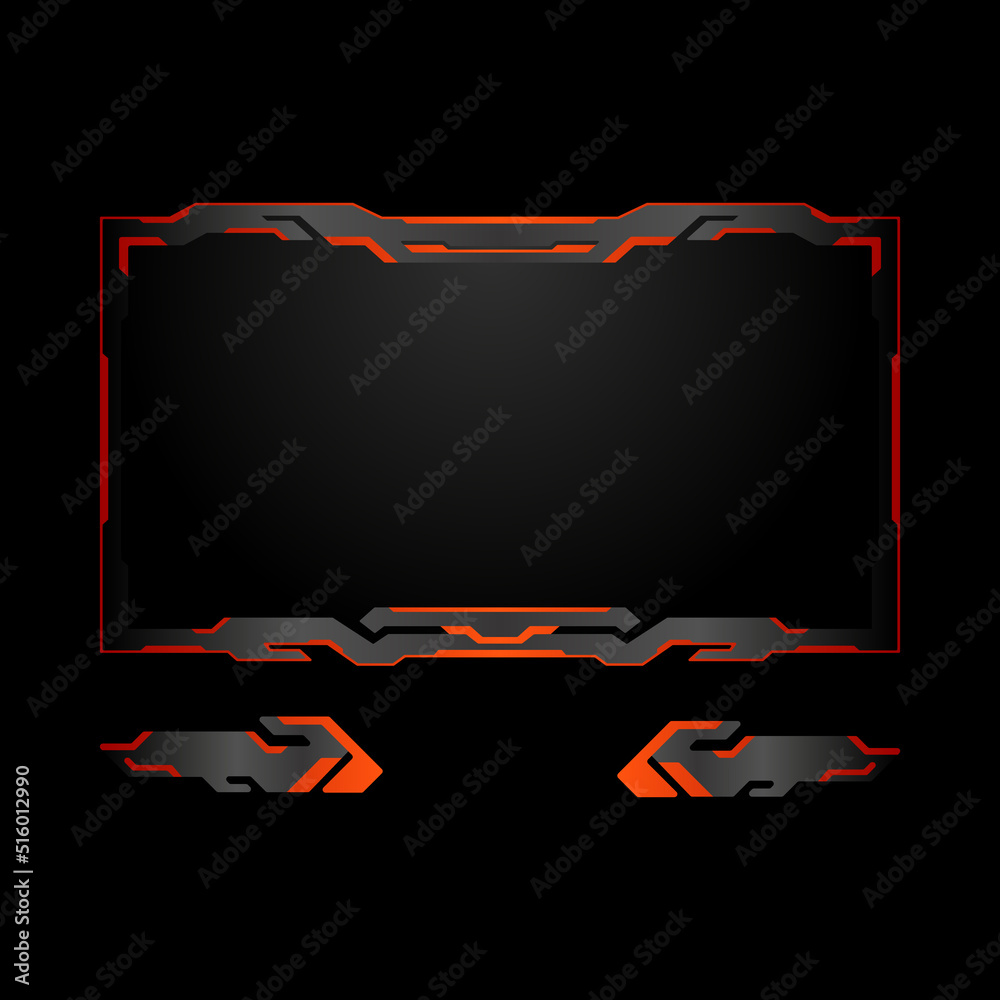 Live stream overlay game interface video border. Webcam overlay border ...