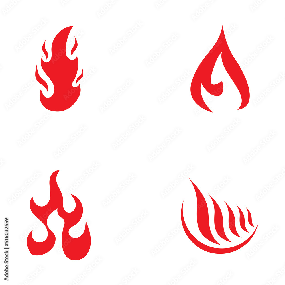 blazing fire, embers, fireball logo and symbol vector image. with ...