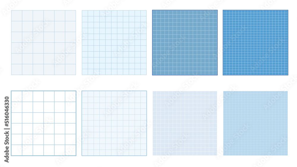 set of blank blue grid paper templates printable striped note, planner ...