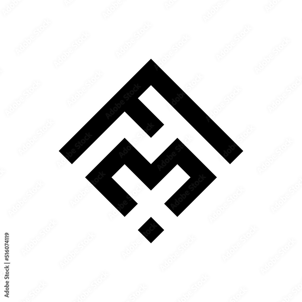 Letter FM monogram logo design Stock Vector | Adobe Stock