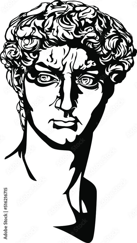 Vector drawing. Black and white graphics. Stock Vector | Adobe Stock