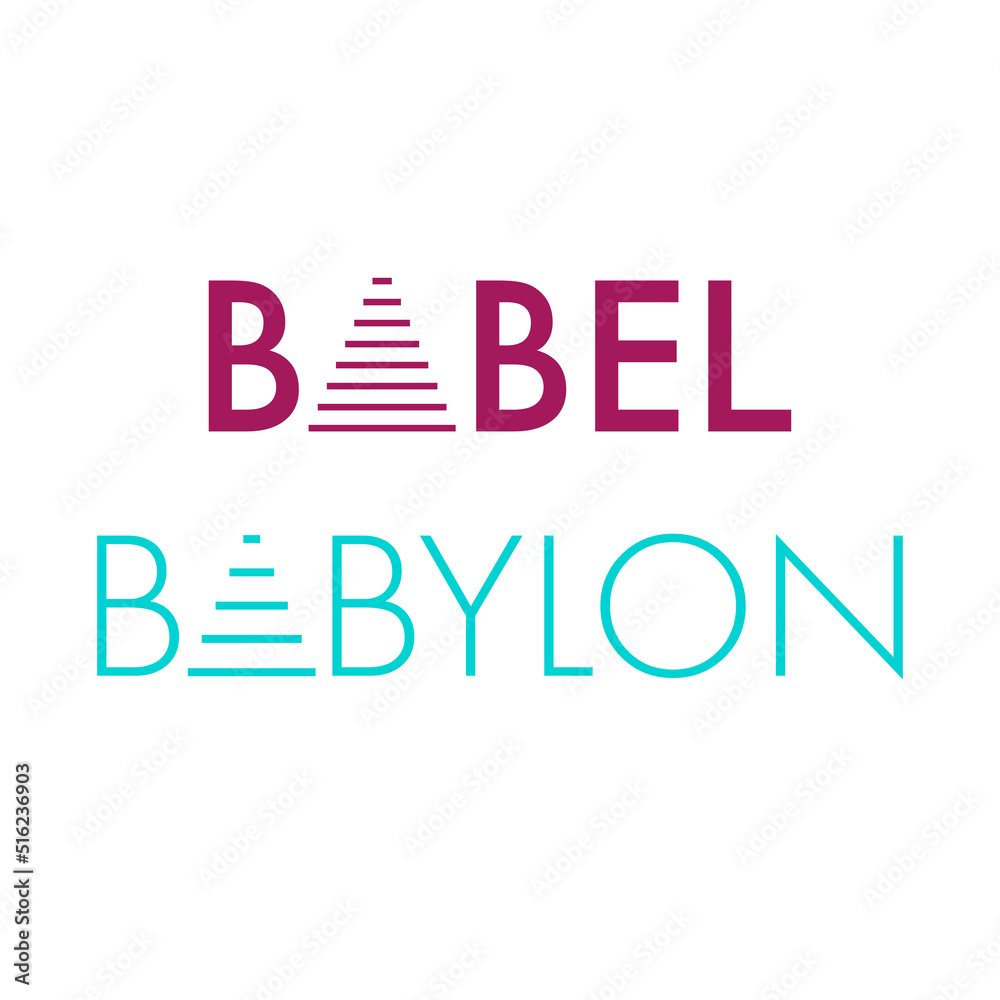 Stairway to Heaven, Tower of Babel sign idea. Flat vector illustration ...