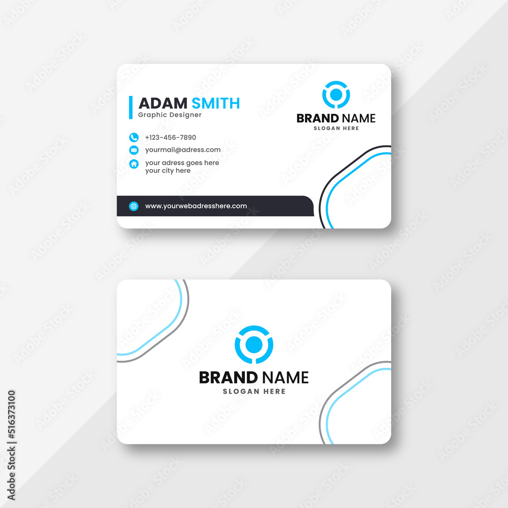 Vector de Stock Creative and modern corporate business card design ...