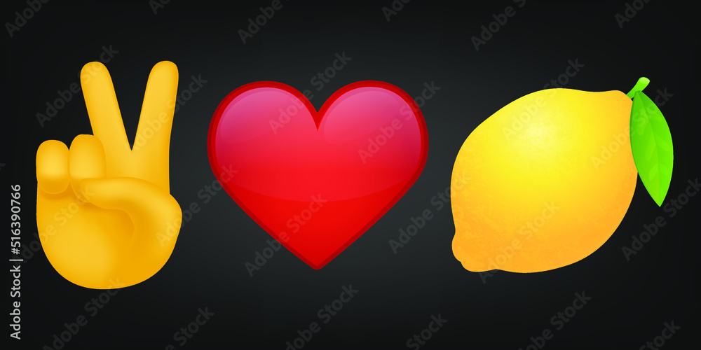 Peace Love and Lemon Illustration Emoji Design. Motivational Quote ...