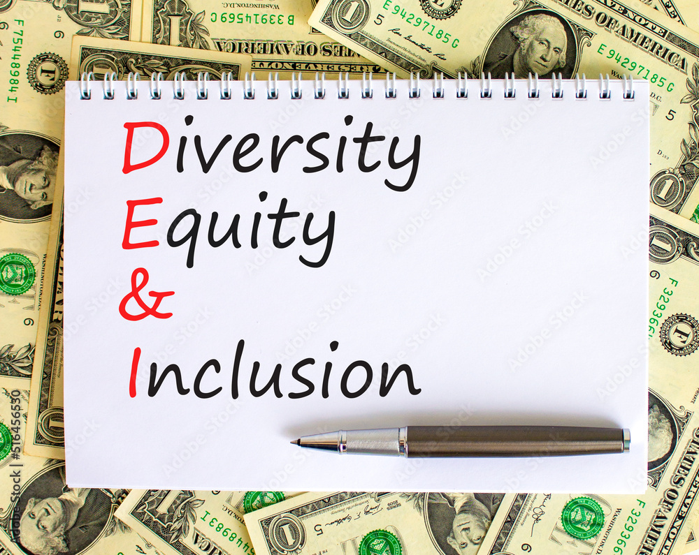 Photo Stock DEI Diversity equity and inclusion symbol. Concept words ...