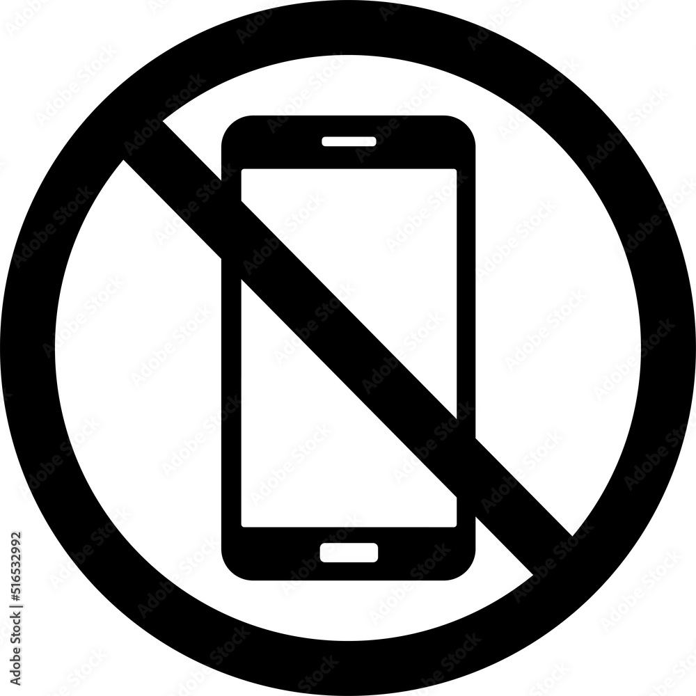 Warning sign no phone. Stock Vector | Adobe Stock