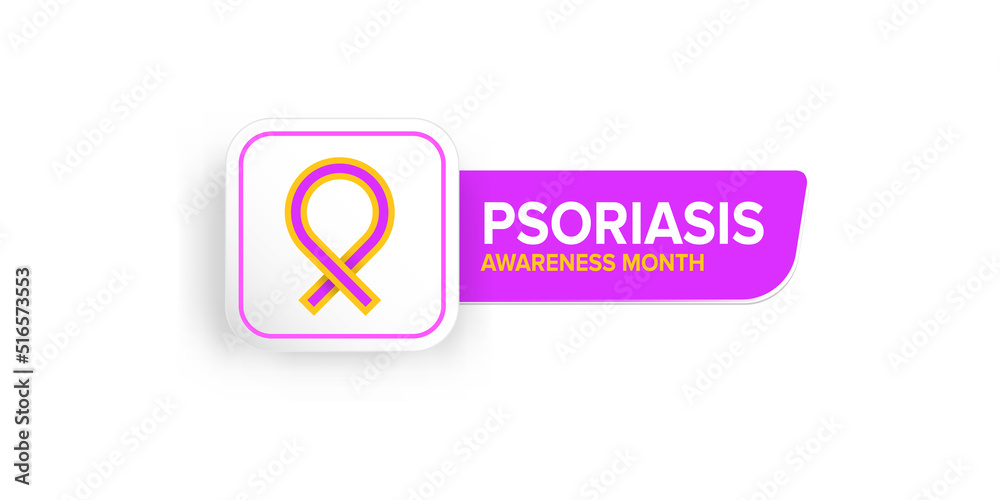 Psoriasis awareness month concept horizontal banner design template ...