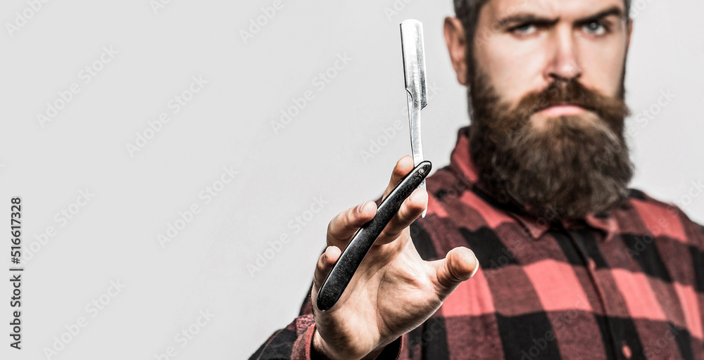 Foto de Stock Beard man, bearded male. Portrait beard man. Barber ...