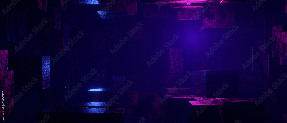 Abstract purple digital data background 3d render polygon. Abstract ...