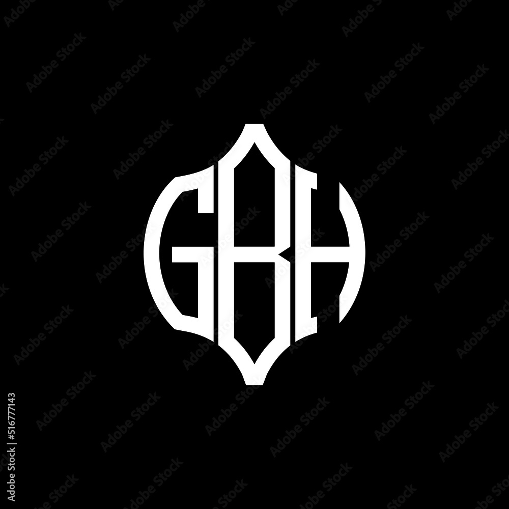 GBH letter logo. GBH best black background vector image. GBH Monogram ...