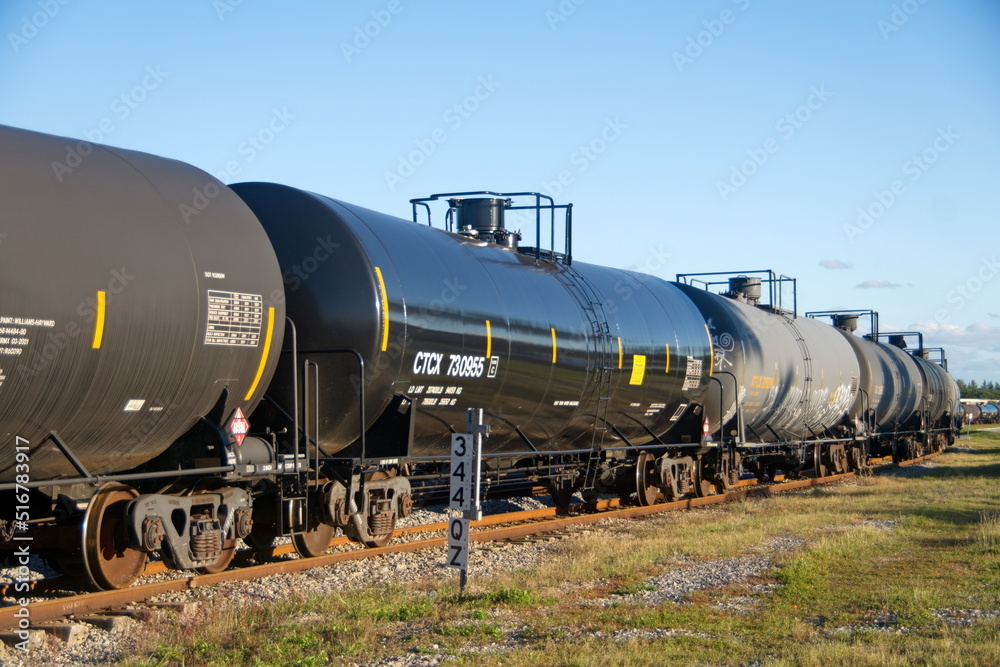 Стоковое фото «Railroad tank cars parked on a track in Fort Lauderdale ...