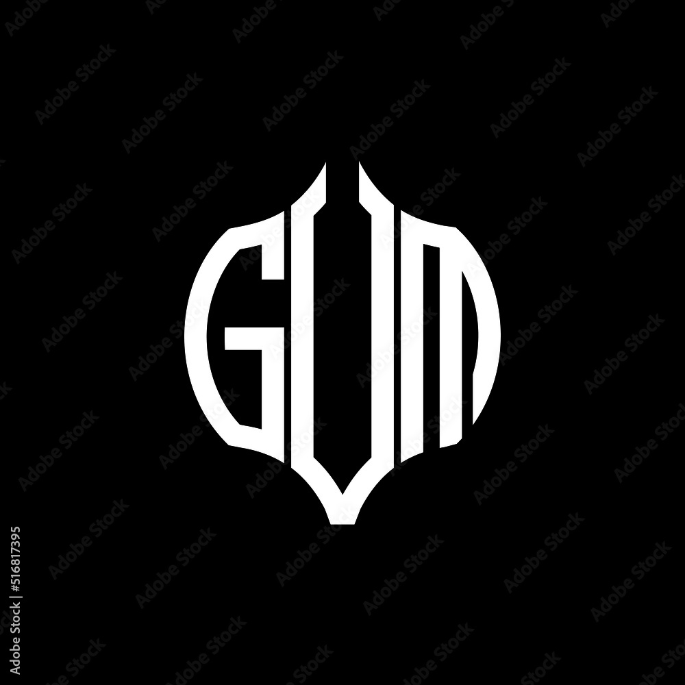 GVM letter logo. GVM best black background vector image. GVM Monogram ...