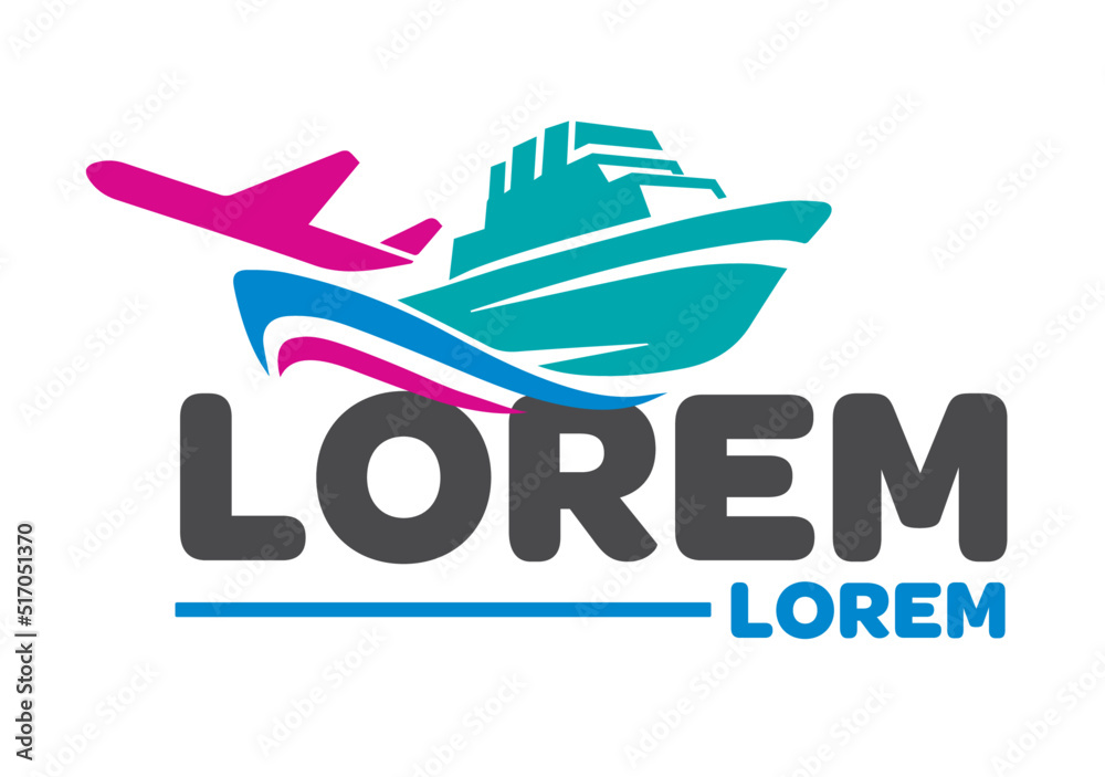 Global freight transportation logo design. International trade and ...