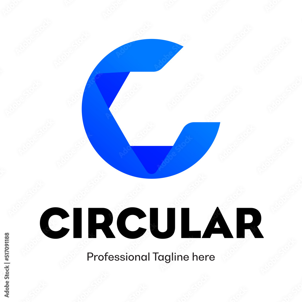 Circular Letter C logo Stock Vector | Adobe Stock