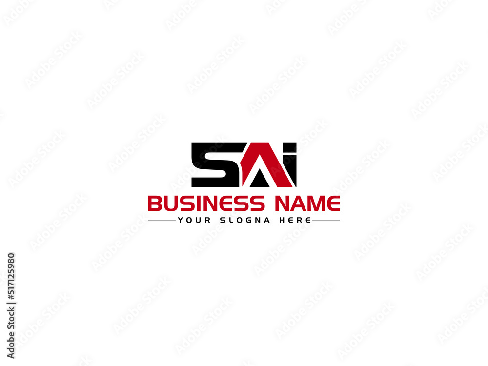 Minimalist SAI Logo Icon, Colorful SA s a i Logo Letter Vector Art With Creative Three Letter ...