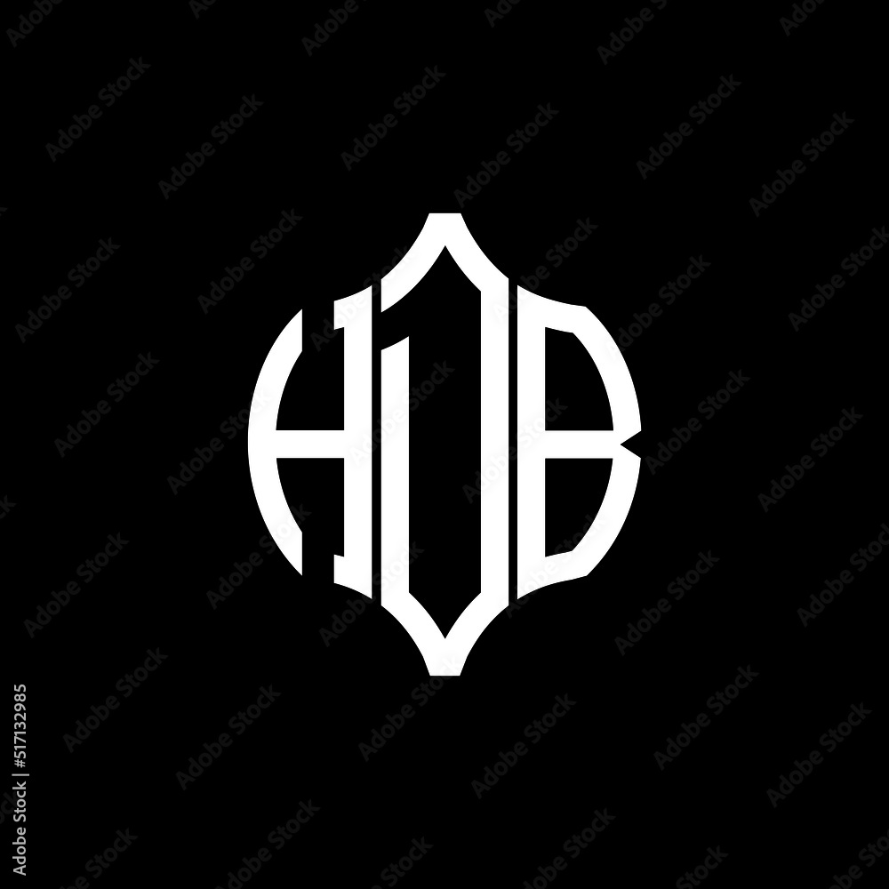 HDB letter logo. HDB best black background vector image. HDB Monogram ...