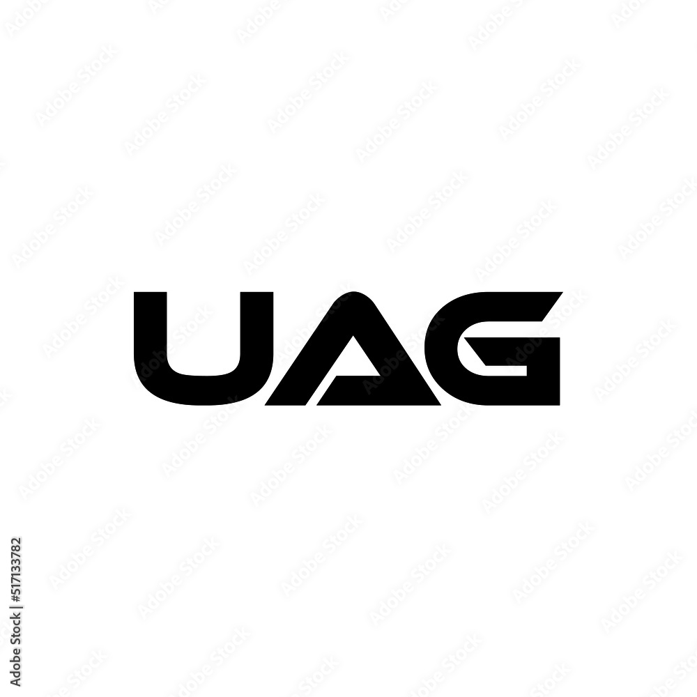 UAG letter logo design with white background in illustrator, vector ...