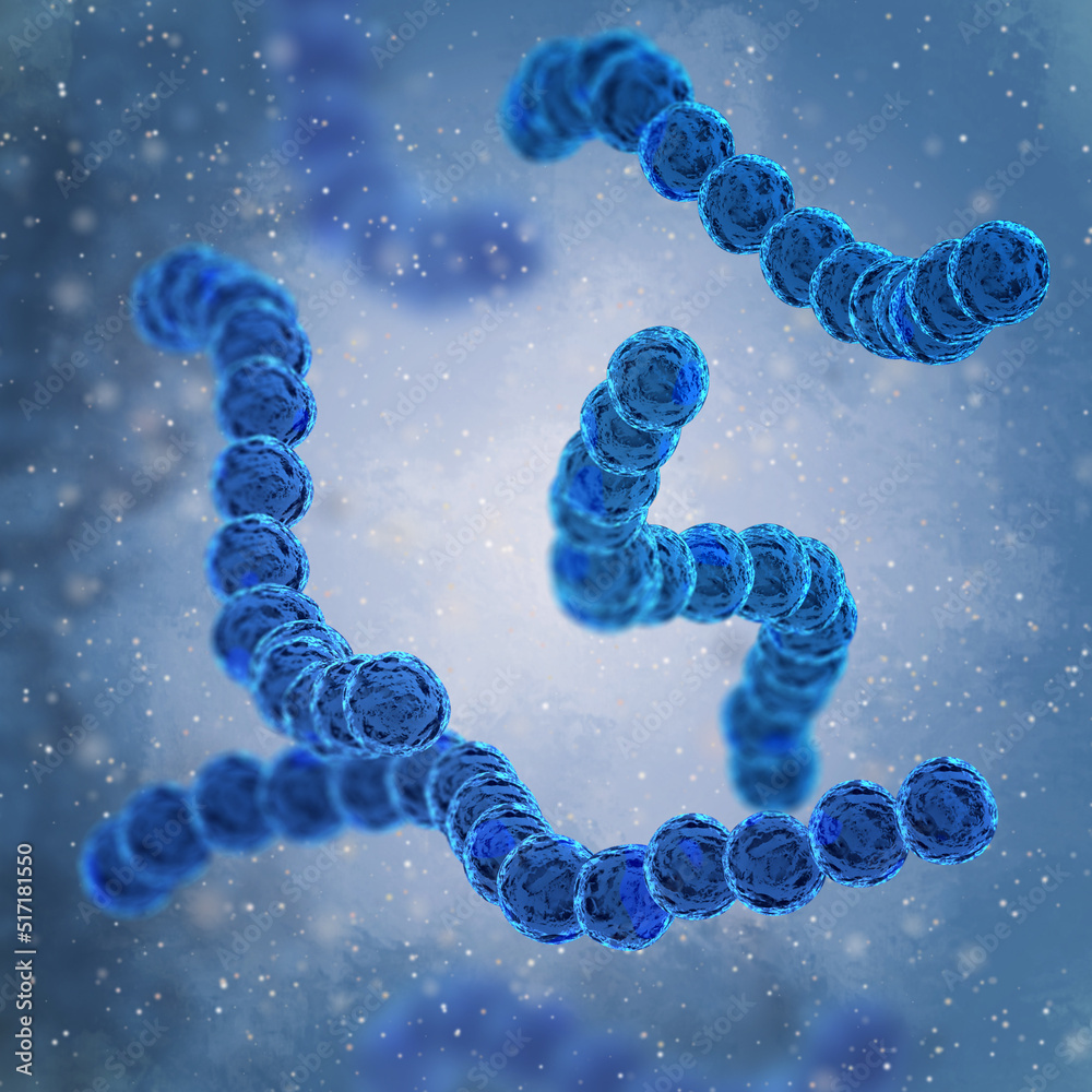 Стоковая иллюстрация «Medical background, streptococcus bacteria, genus ...