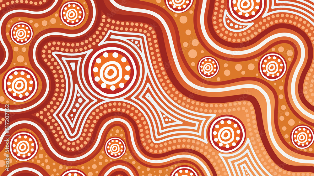 Vector Aboriginal Design Background Stock Vector | Adobe Stock