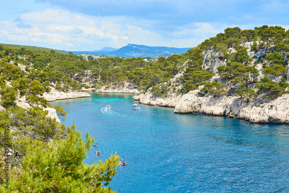 Calanque "de Port Pin" in the Calanques National Park next to ...