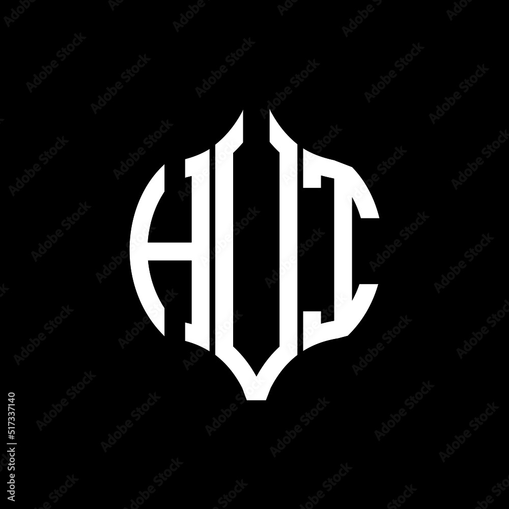 HVI letter logo. HVI best black background vector image. HVI Monogram ...