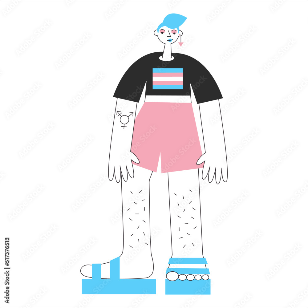 Стоковое векторное изображение «Transgender mtf or ftm person with ...
