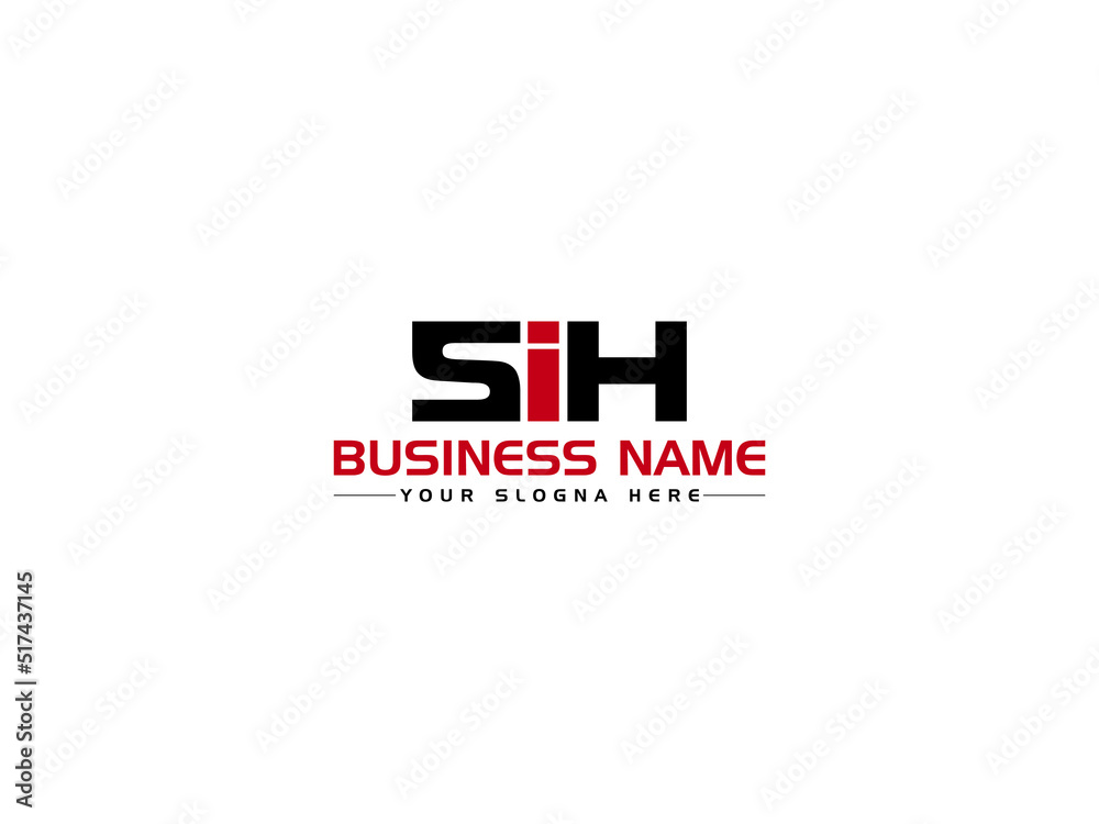 Stock-Vektorgrafik „Minimalist SIH Logo Letter Design, Colorful SI s i ...
