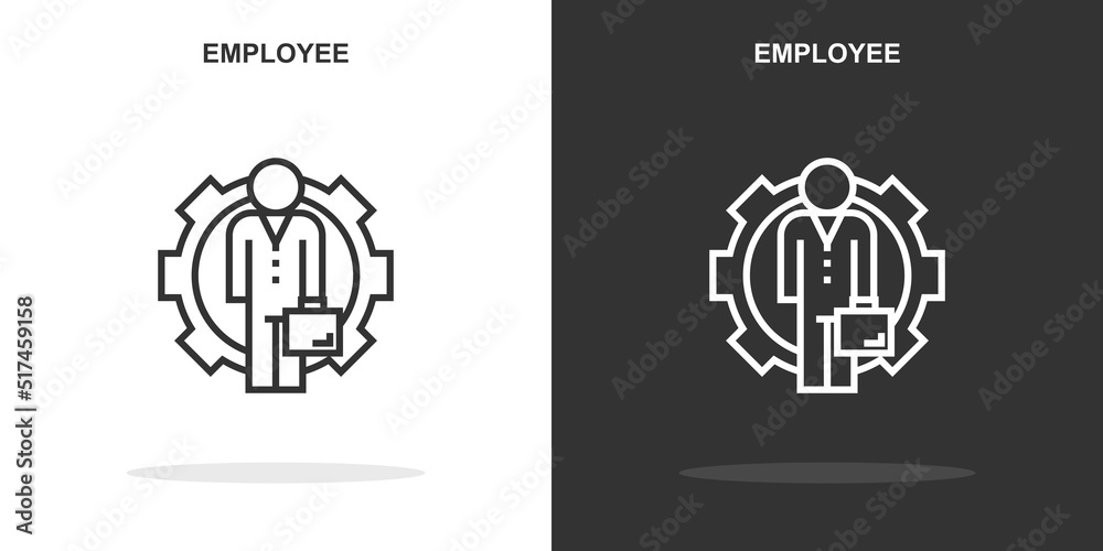 employee line icon. Simple outline style.employee linear sign. Vector ...