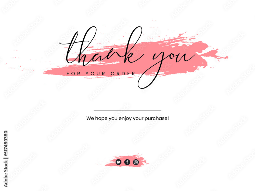 Стоковое векторное изображение «Thank You Card. Thank you for your ...