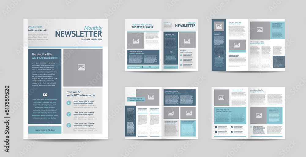 Business Newsletter Design or Journal Design or Monthly or Annual ...