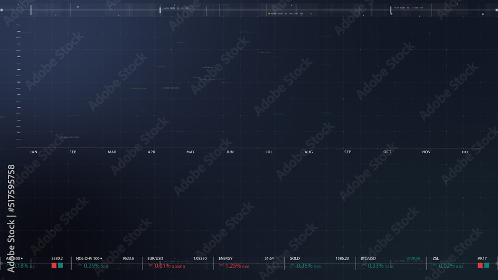 Business stock market, trading, info graphic with animated graphs ...