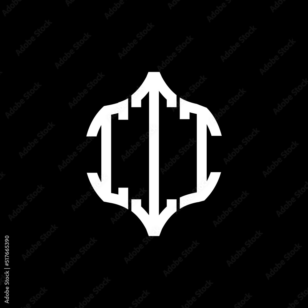 IIT letter logo. IIT best black background vector image. IIT Monogram ...