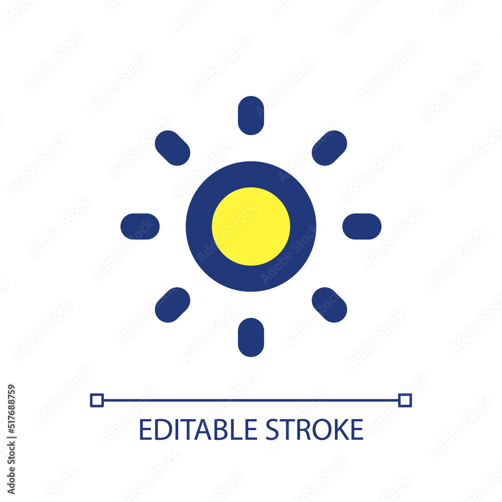 Light mode pixel perfect RGB color ui icon. Daytime theme. Adjust ...