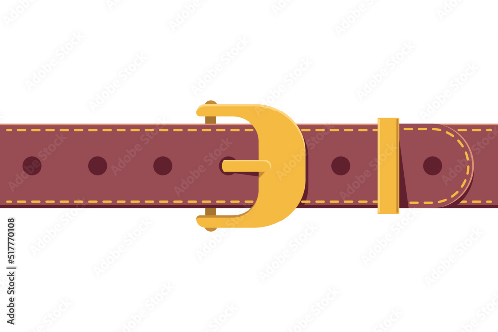 Vintage belt vector cartoon illustration isolated on a white background ...