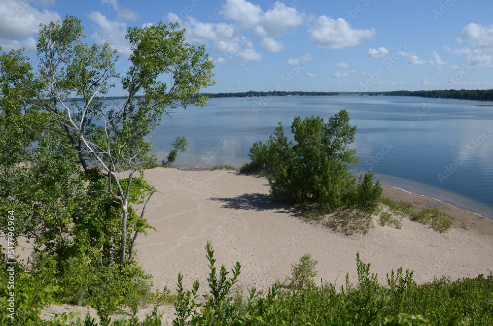Dunes Beach sand dunes at Sandbanks Provincial Park in Ontario, Canada ...