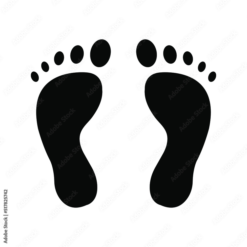 human footprints vector stock color editable Stock Vector | Adobe Stock