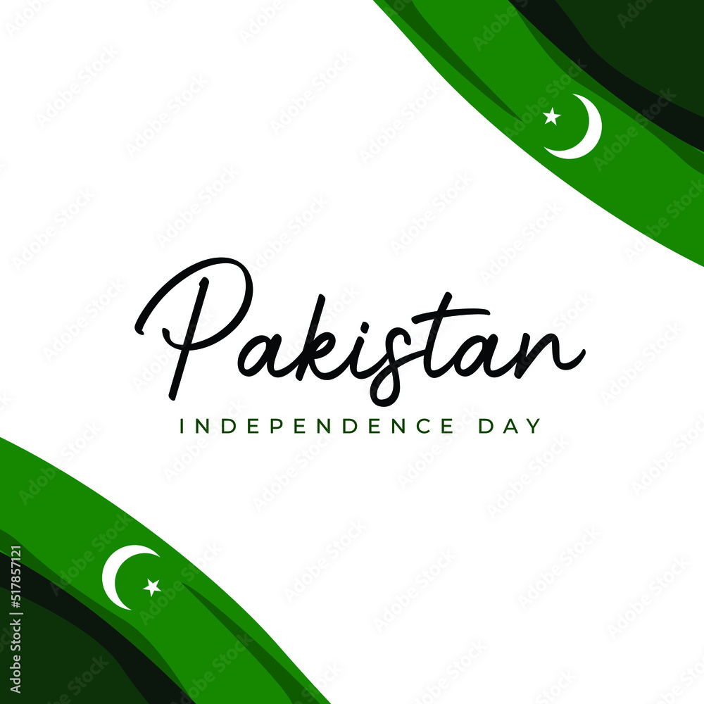 Pakistan flag illustrations. Independence day celebrations design ...