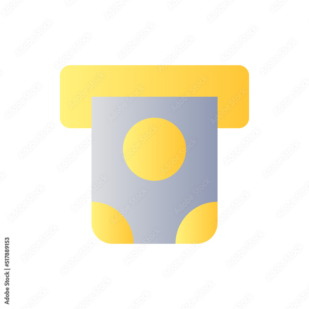 Vektor Money dispenser flat gradient color ui icon. Automated teller ...