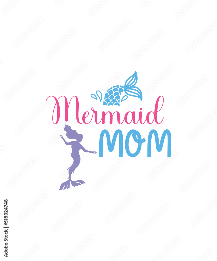 Image vectorielle Stock Mermaid svg Bundle, Mermaid cut file, Mermaid ...
