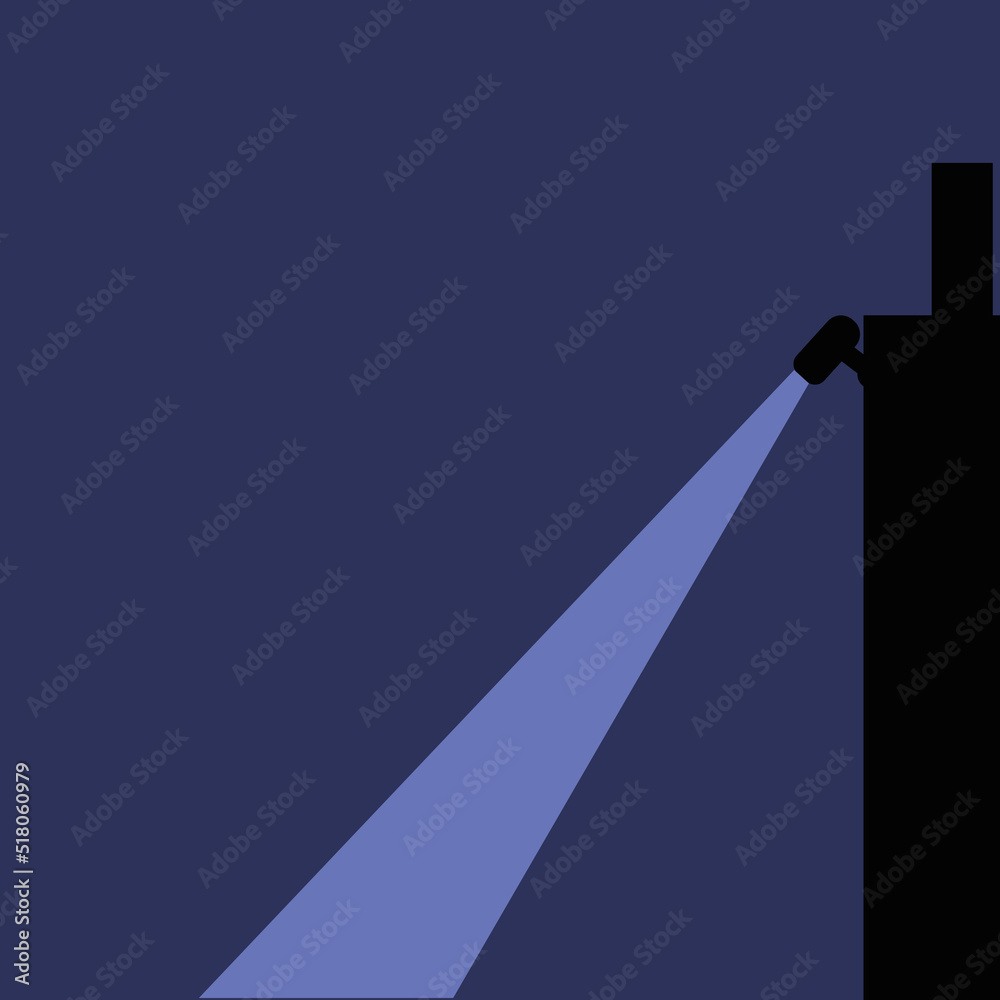 vector illustration of interior and exterior objects with contrast of ...