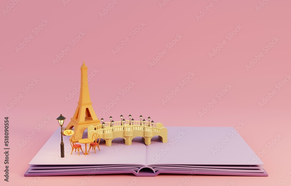 Pop up book with traditional symbols of architecture and culture of ...