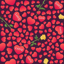 Red Heart And Yellow Roses Free Stock Photo - Public Domain Pictures