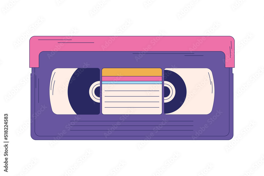 90s VHS cassette tape Stock Vector | Adobe Stock