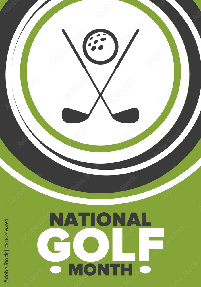 National Golf Month in United States. Celebrated annually in August ...