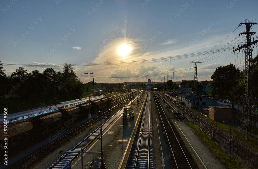 Foto Siegmundsherberg, Bahnhof, Zug, Güterzug, Personenzug, Gleis ...