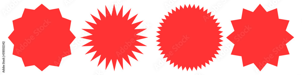 Sale sticker vector icon set. price tag illustration sign collection ...