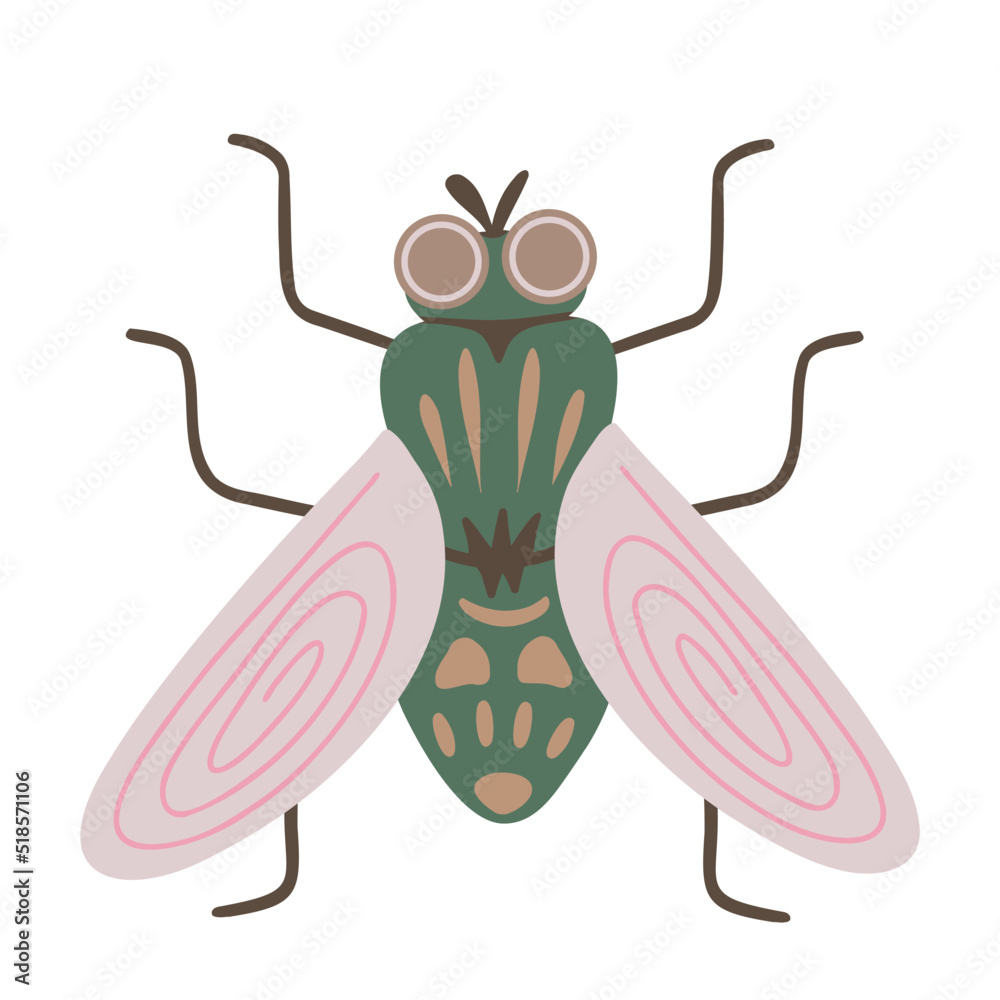 Tsetse fly, mosquito. Vector Illustration for printing, backgrounds ...