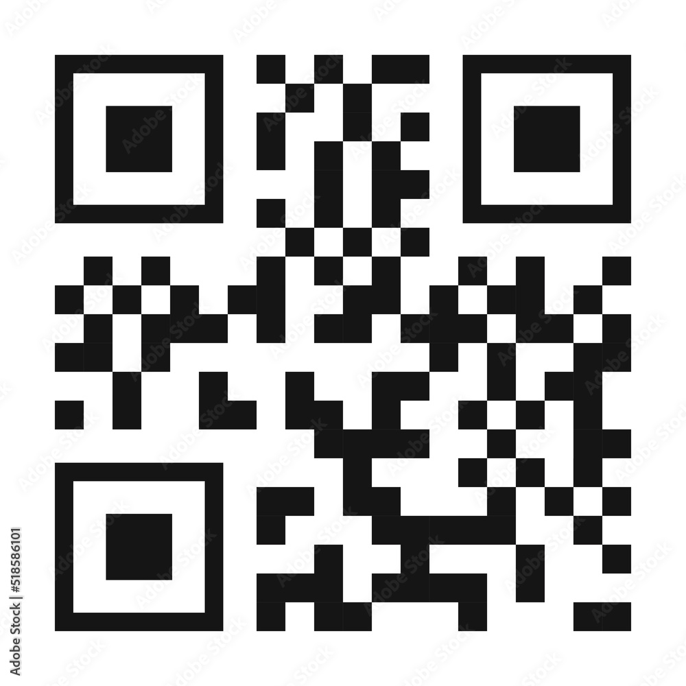 Qr code vector black color isolated on background for mobile payment ...