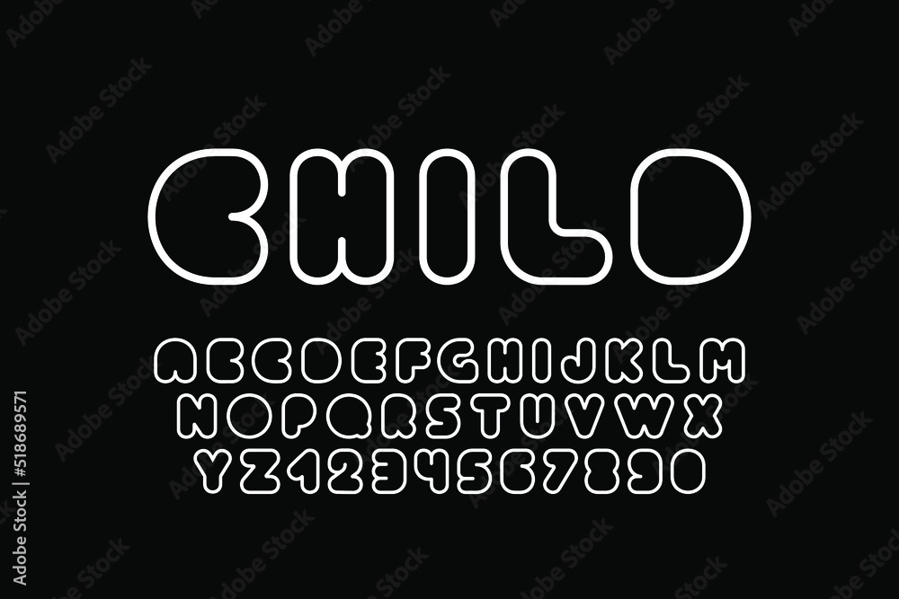 Vector designer bold alphabet. Trendy english font. White latin letters and numerals - funky ...