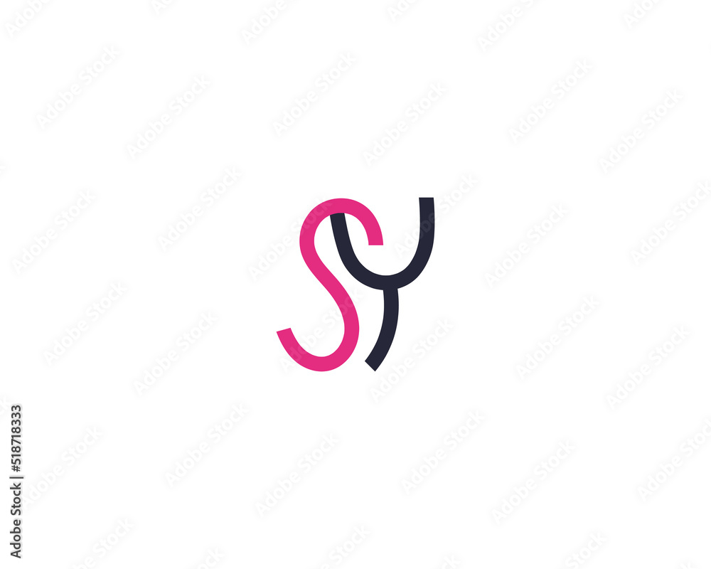 letter SY logo design vector template Stock Vector | Adobe Stock